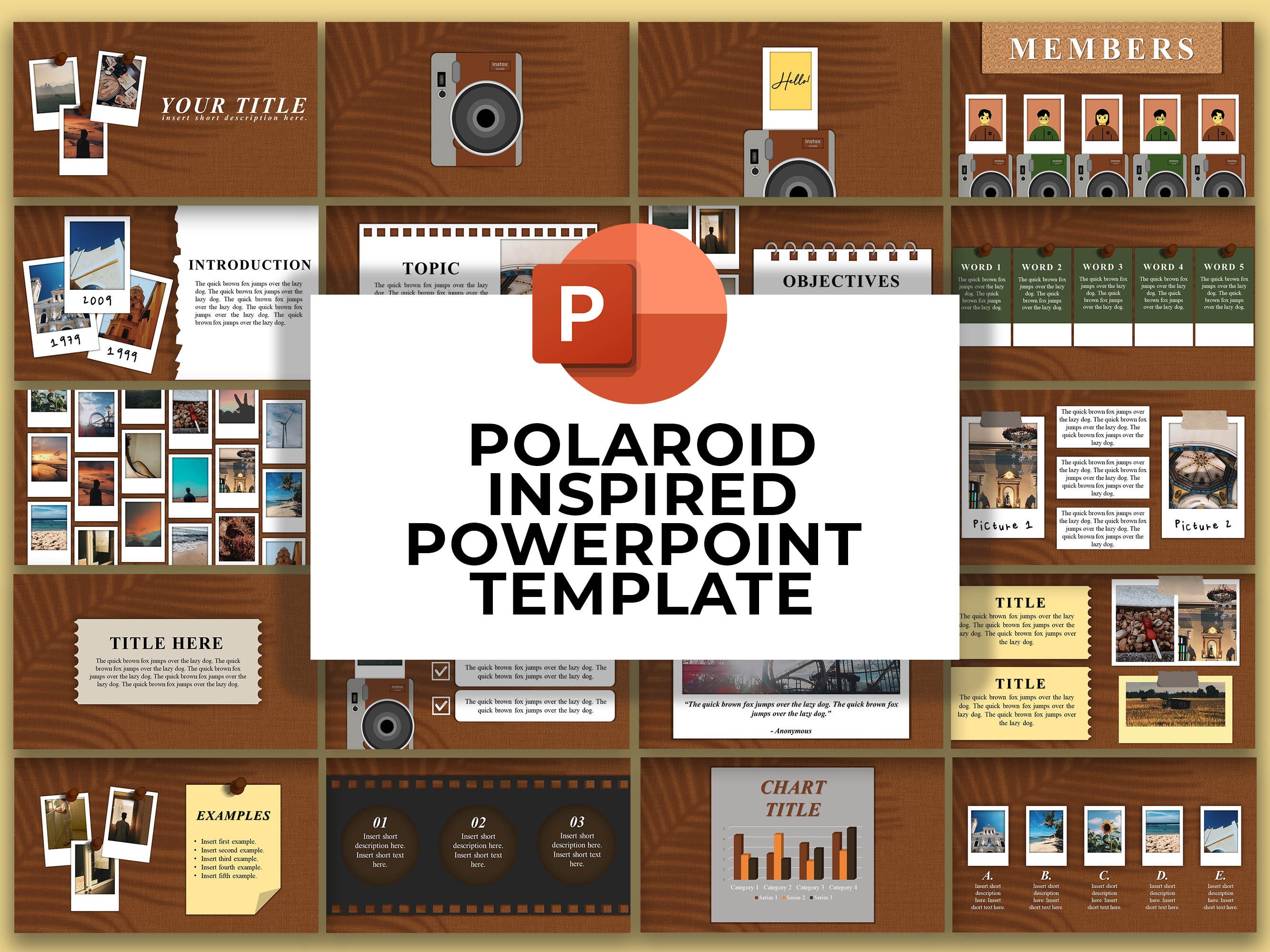 Aesthetic Polaroid Inspired Powerpoint Template - Etsy