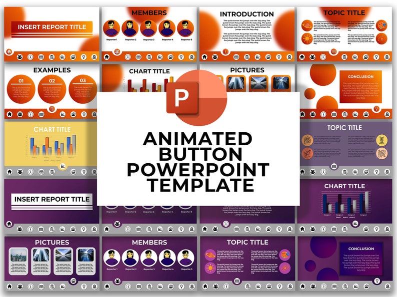 Animated Button Morph PPT Template (3 VERSIONS) - Etsy