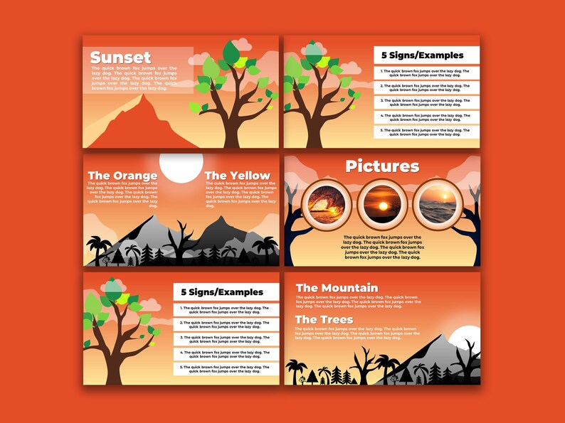 Nature Inspired Powerpoint Template - Etsy