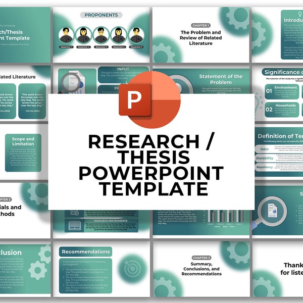 Thesis Ppt Template - Etsy