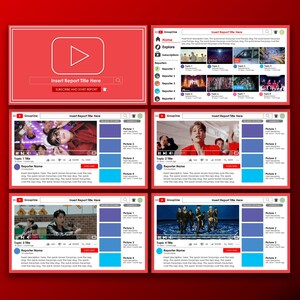Youtube Inspired Powerpoint Template - Etsy
