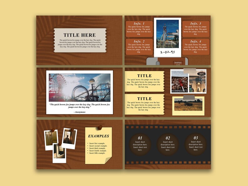 Aesthetic Polaroid Inspired Powerpoint Template - Etsy