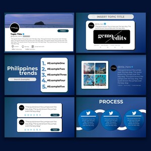 Twitter Inspired Powerpoint Template - Etsy