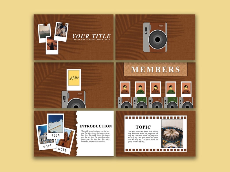 Aesthetic Polaroid Inspired Powerpoint Template - Etsy