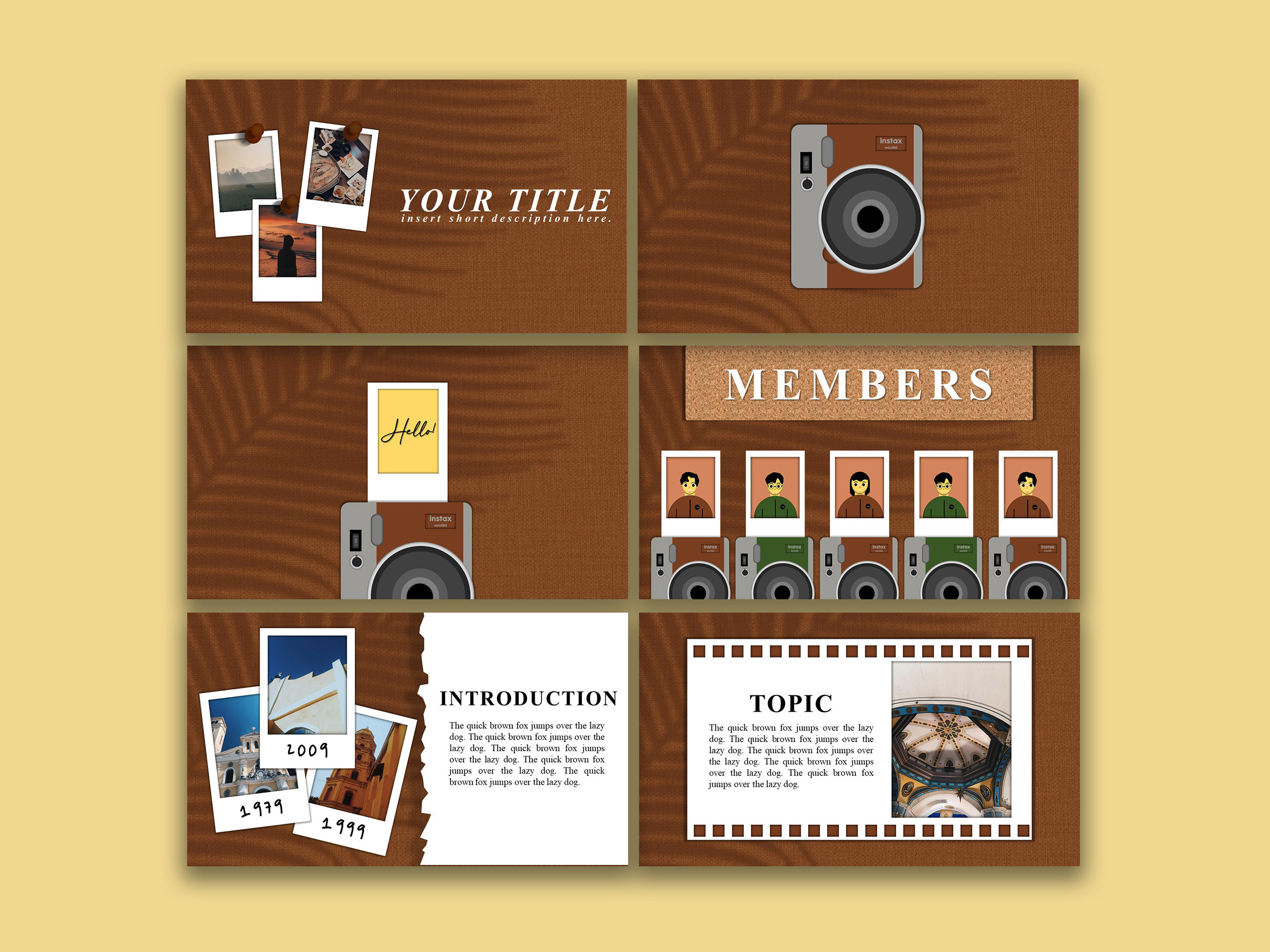 Aesthetic Polaroid Inspired Powerpoint Template - Etsy