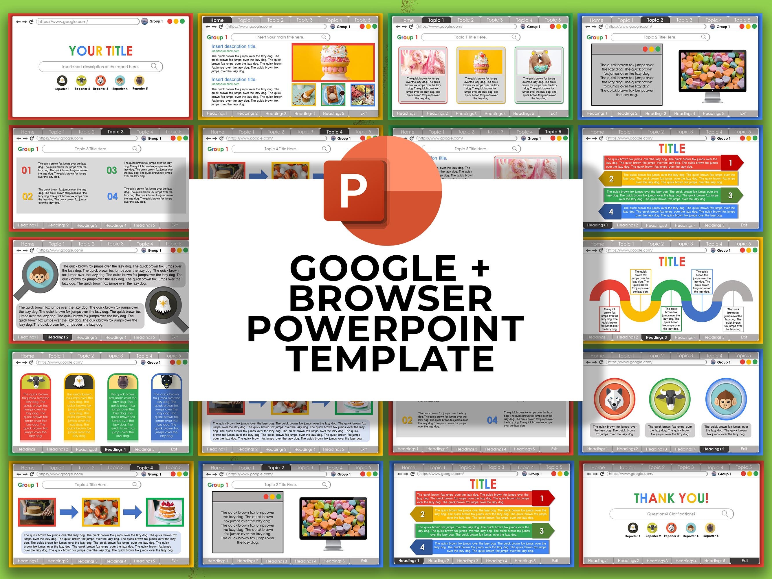 Google Browser Inspired Powerpoint Template - Etsy