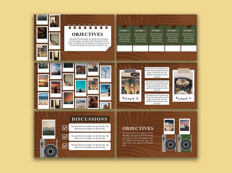 Aesthetic Polaroid Inspired Powerpoint Template - Etsy
