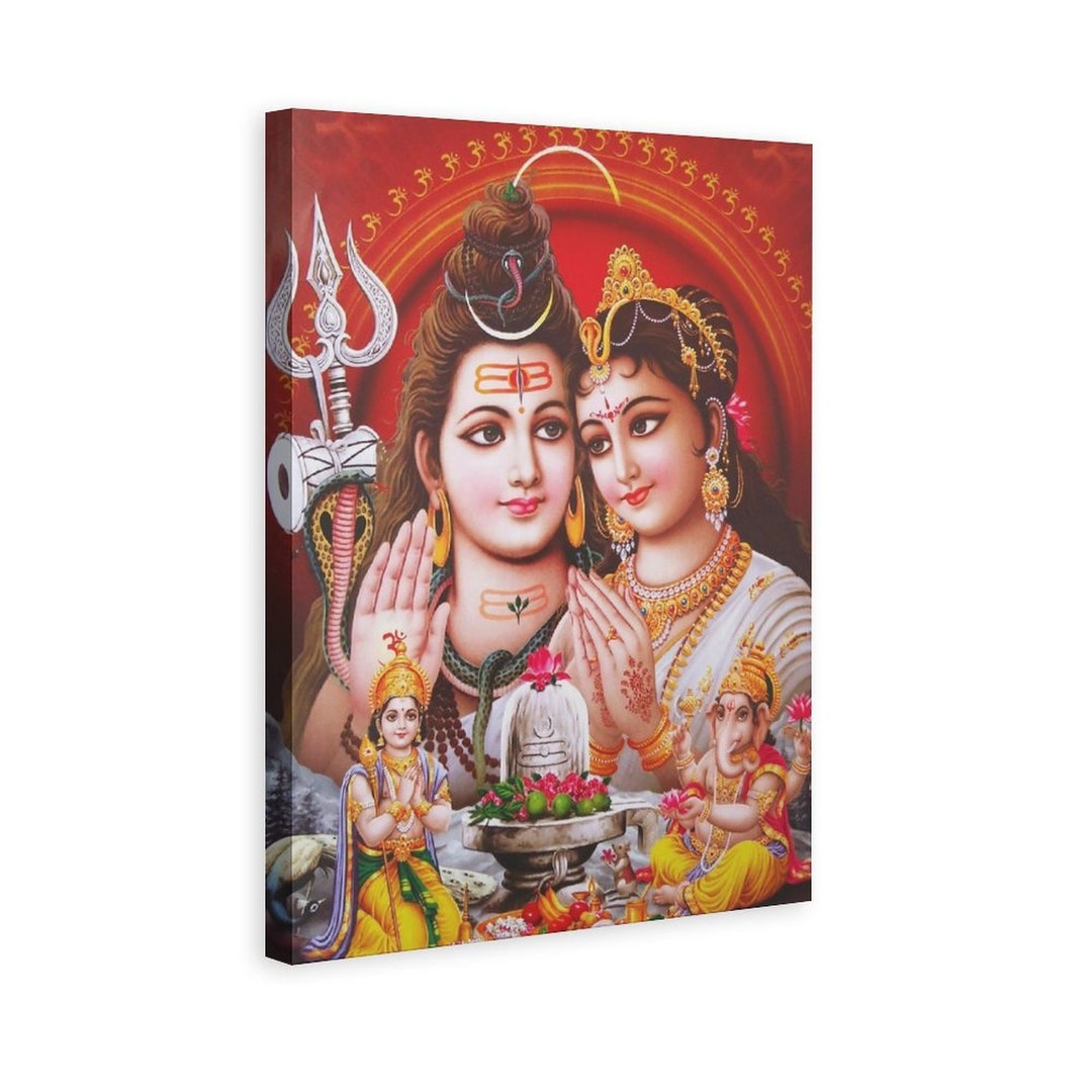 God Hindu Lord Shiva Parvati Religion Poster Canvas Poster Wall Art ...