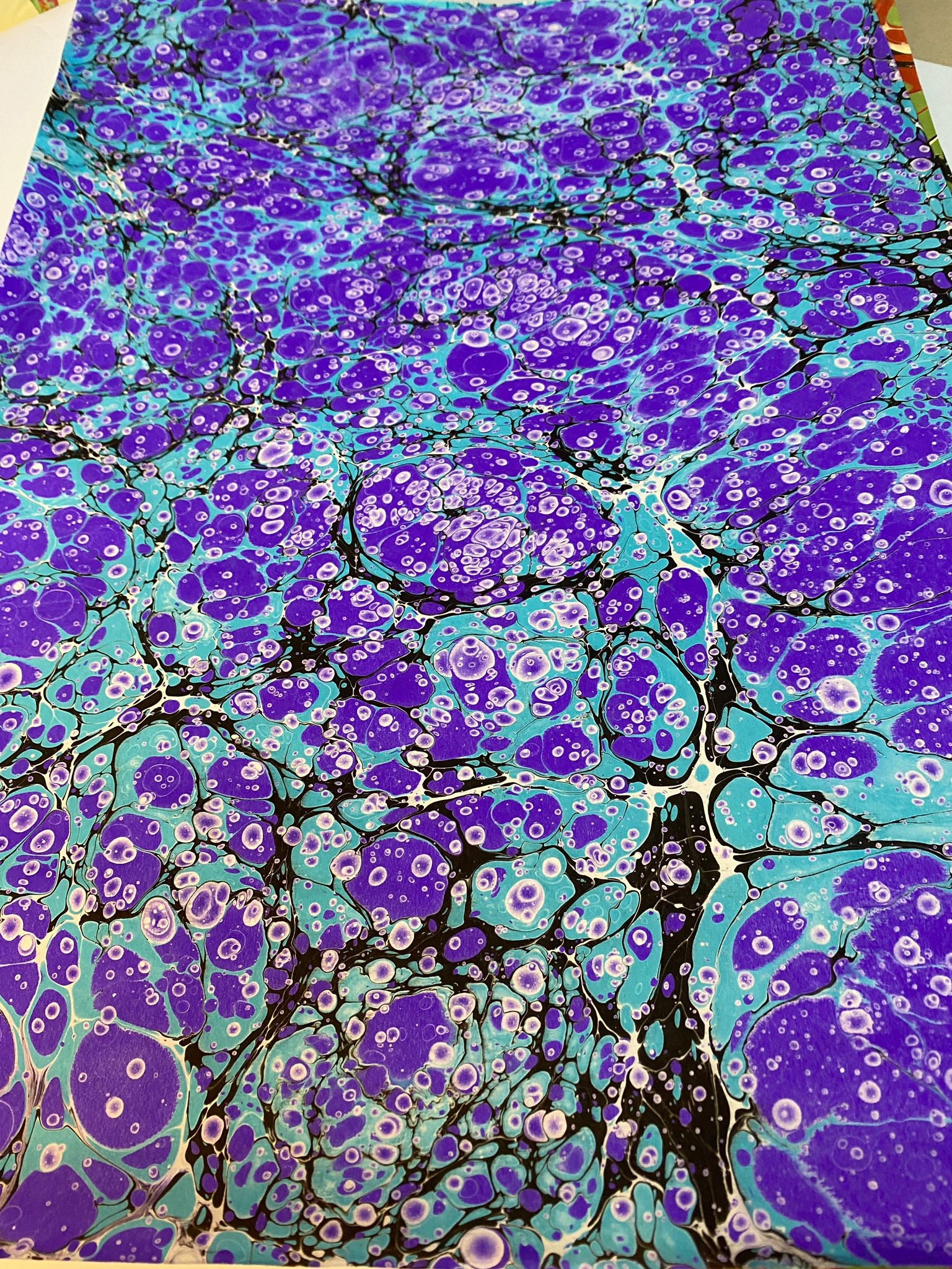 Hand Marbled Paper for Restoration and Bookbinding Decorative Paper for ...