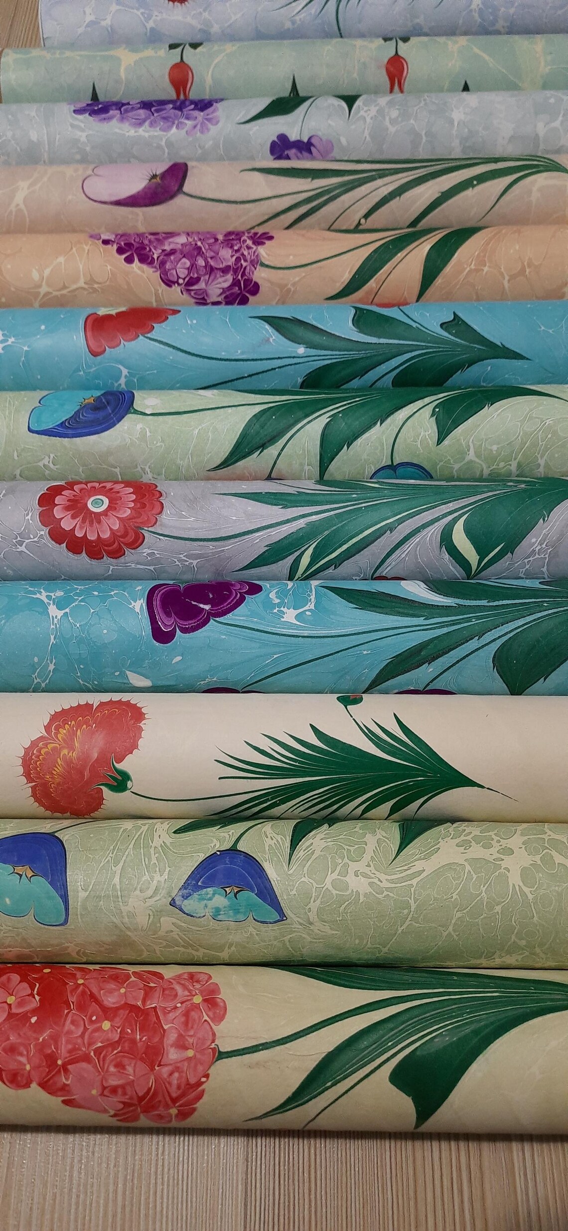 Frameable Marbled Papers and Marbled Paper for Restoration and ...