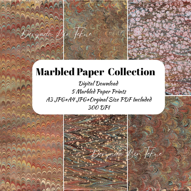 Marbled Paper - Etsy