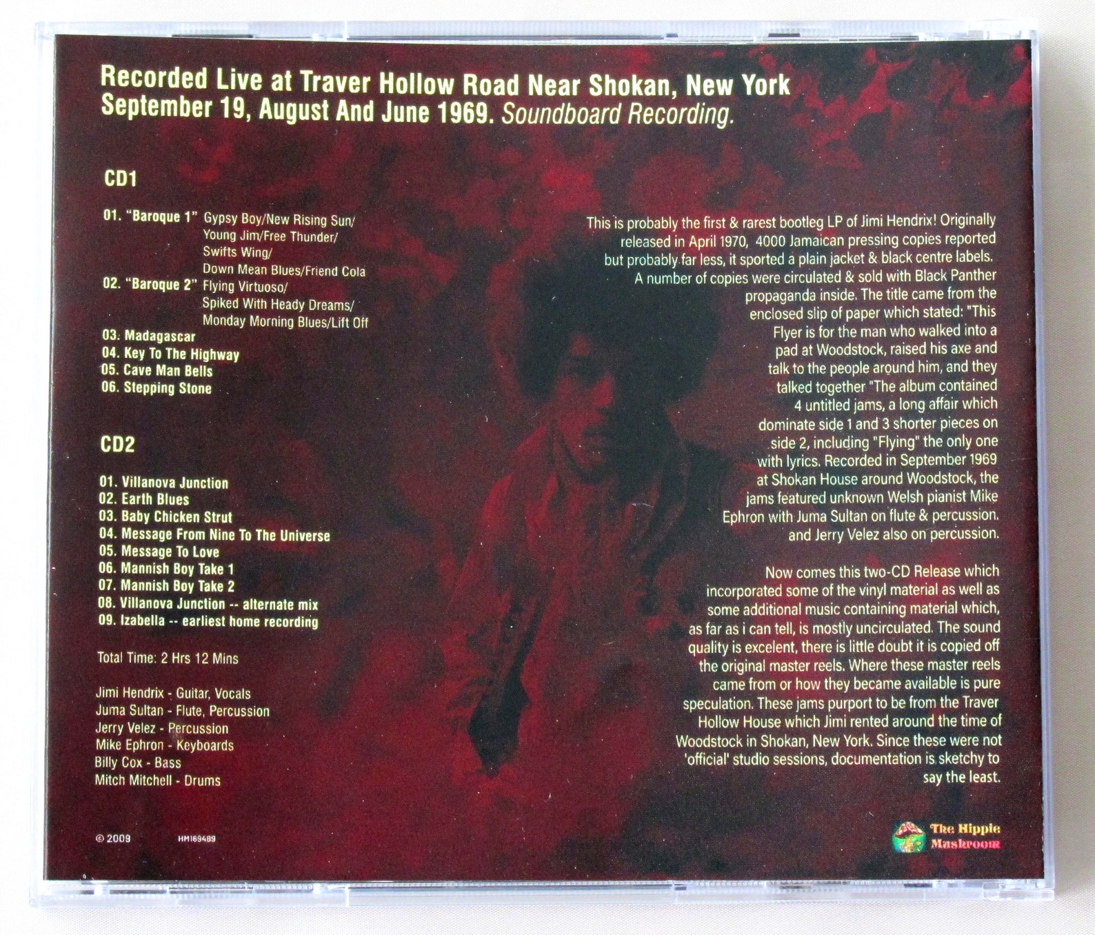 Jimi Hendrix - FLYER Live at Traver Hollow Road Shokan New York 1969 2 ...