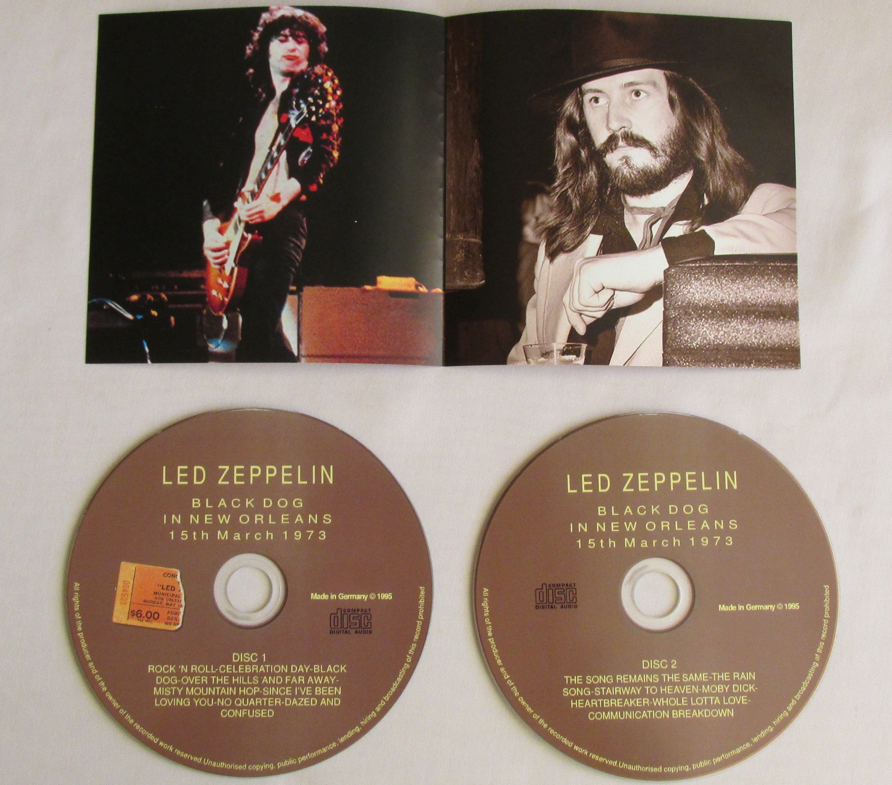 Led Zeppelin - Black Dog in New Orleans, 15th March 1973, 2 X CD - Etsy