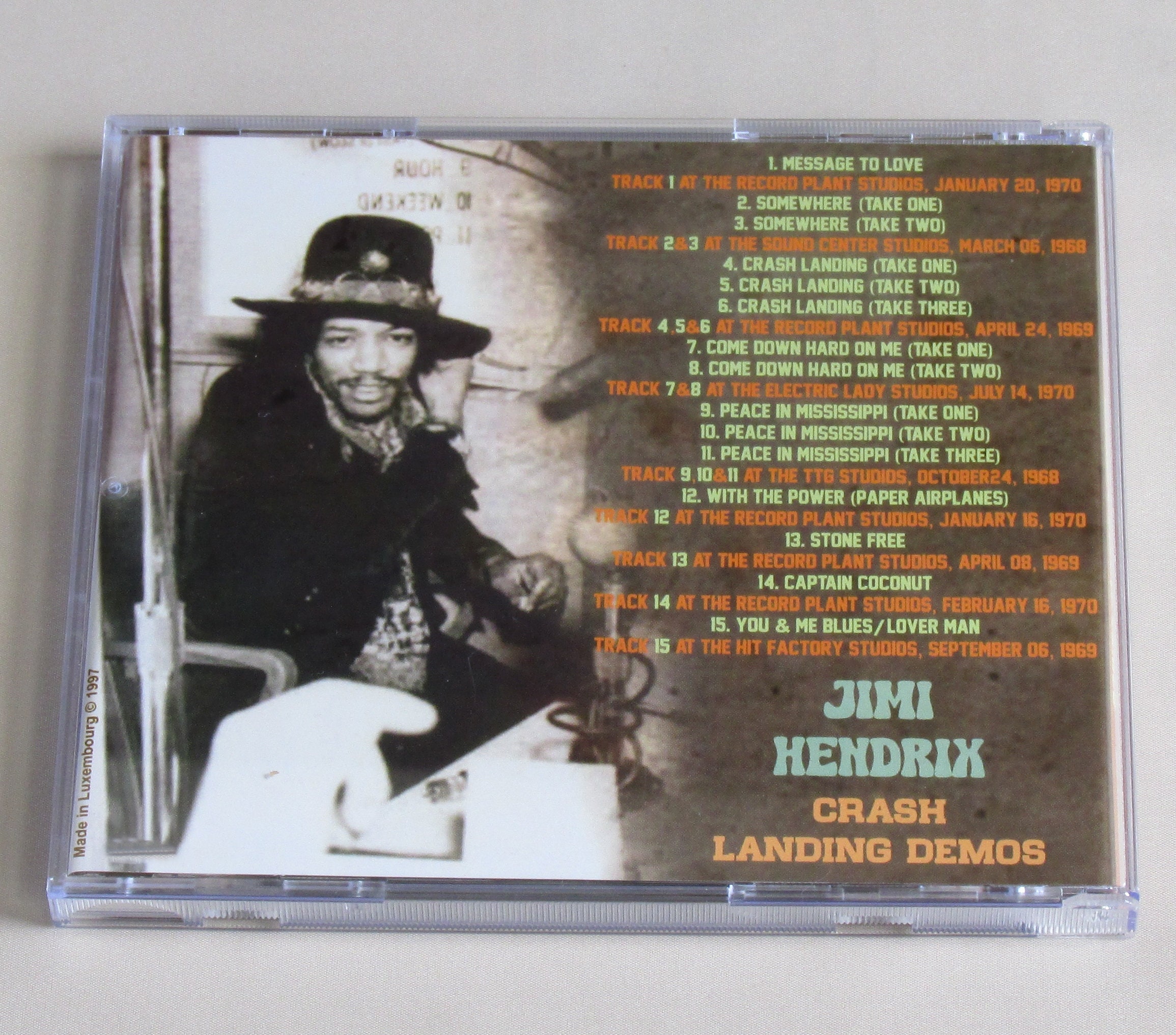 Jimi Hendrix - Crash Landing Demos CD - Etsy