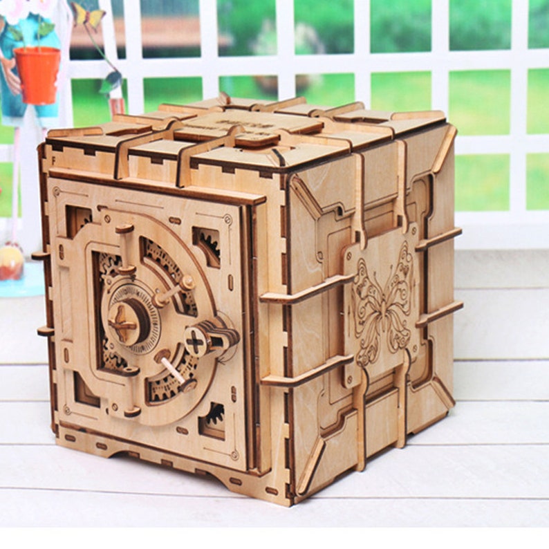 Wooden Escape Room Puzzle Box Handmade Treasure Box Password - Etsy