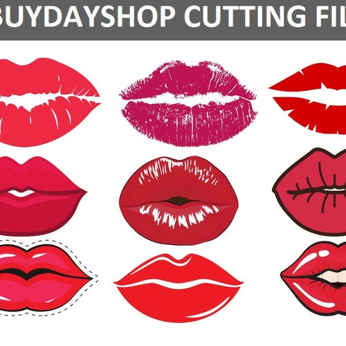Lips Svg Bundle Kiss Lips Svg Instant Download Etsy