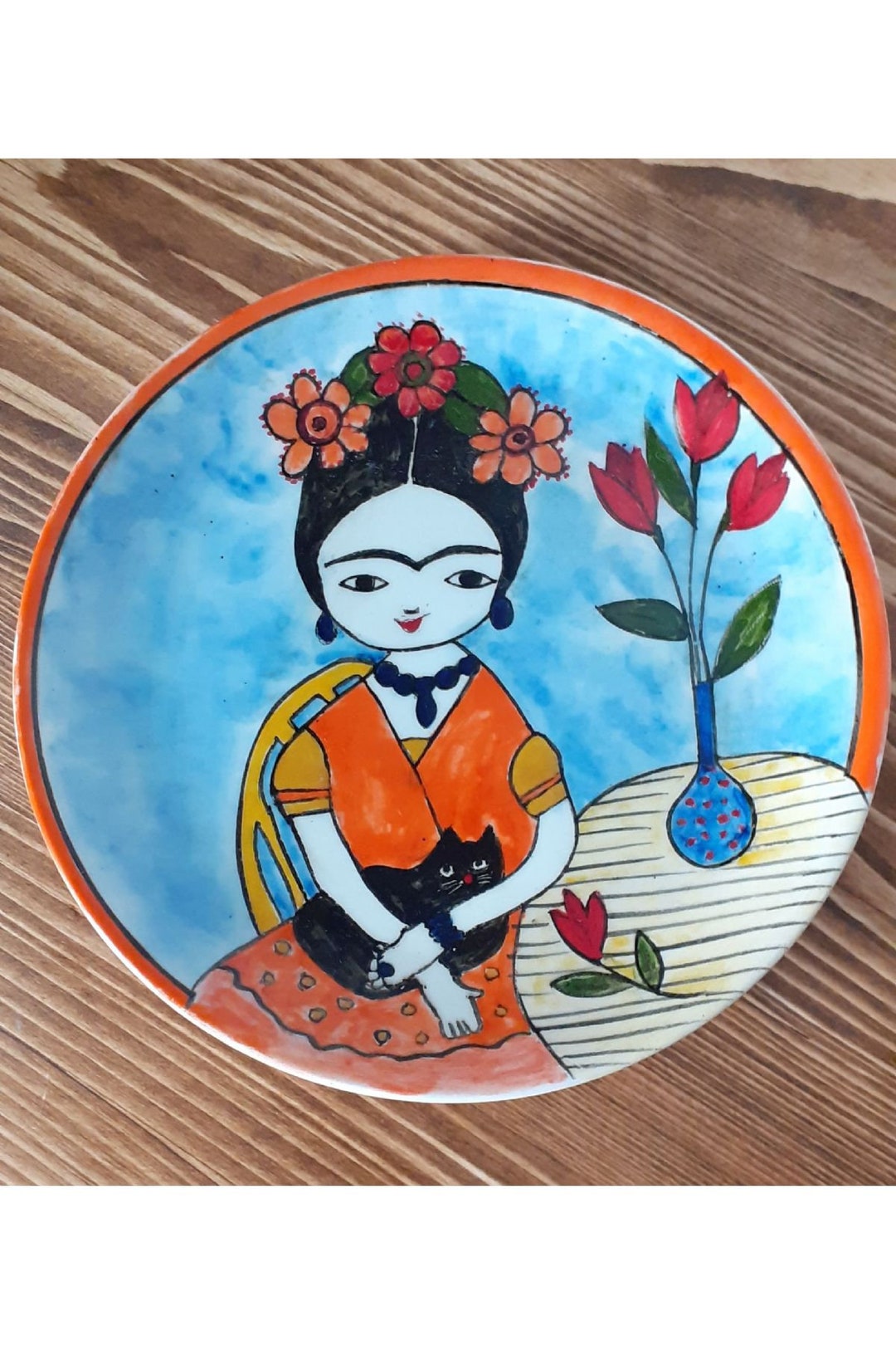 Frida Kahlo Patterned Tile Plate - Etsy