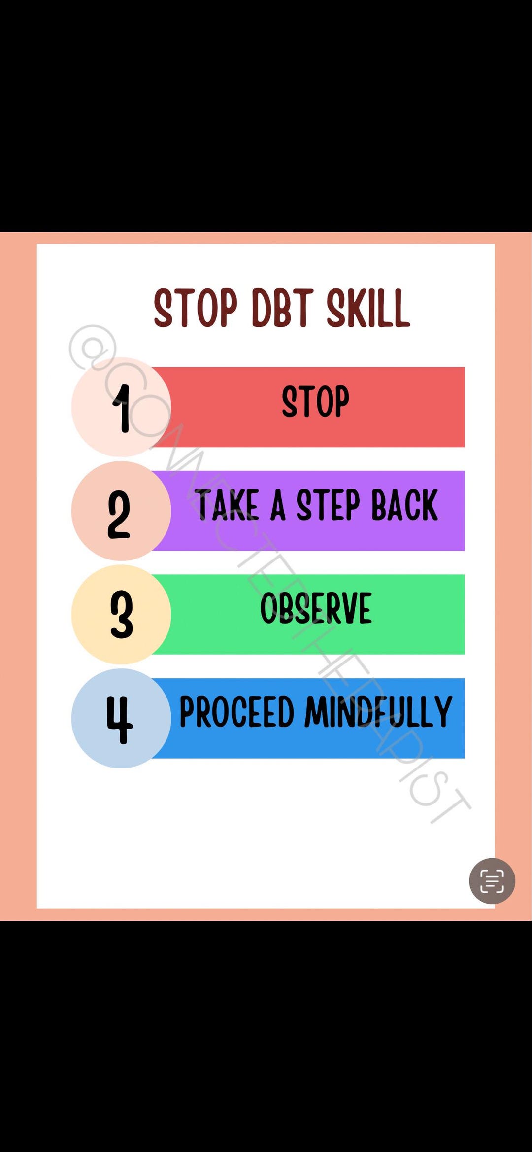 DBT STOP SKILL - Etsy