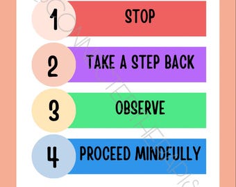 STOP Skill DBT for Kids - Etsy