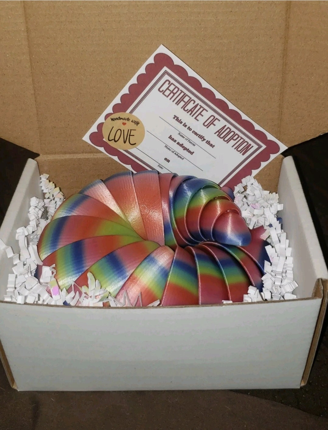Jumbo Rainbow Fidget Slug. Articulating 10 Inch Slug - Etsy