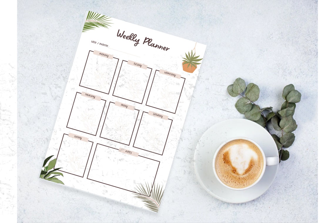 Printable Weekly Planner 2023, Digital Download Planner, Checklist to ...