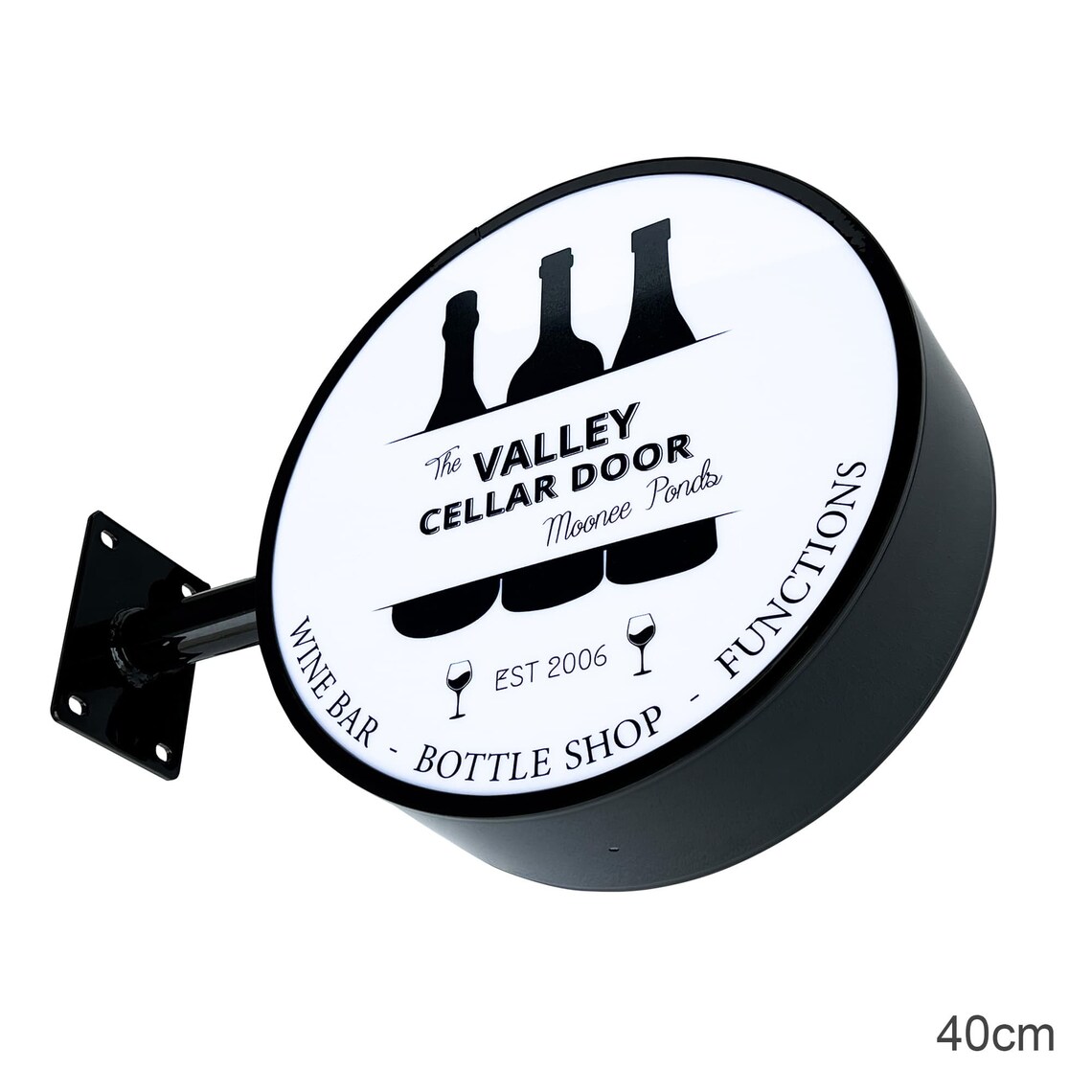 Custom Double Side Blade Round Shop Sign Wall Mounted Store Sign Custom ...