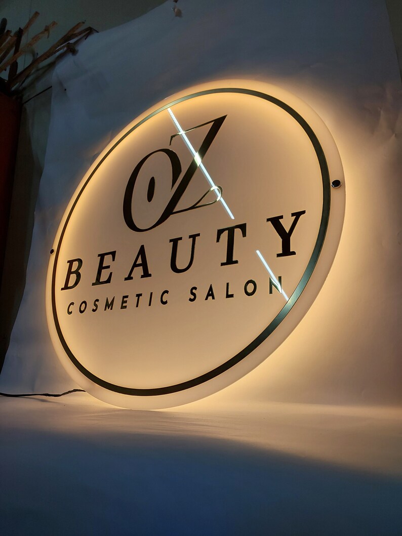 Custom Acrylic Neon Led Round Sign Square Sign Rectangle Sign, Circle ...