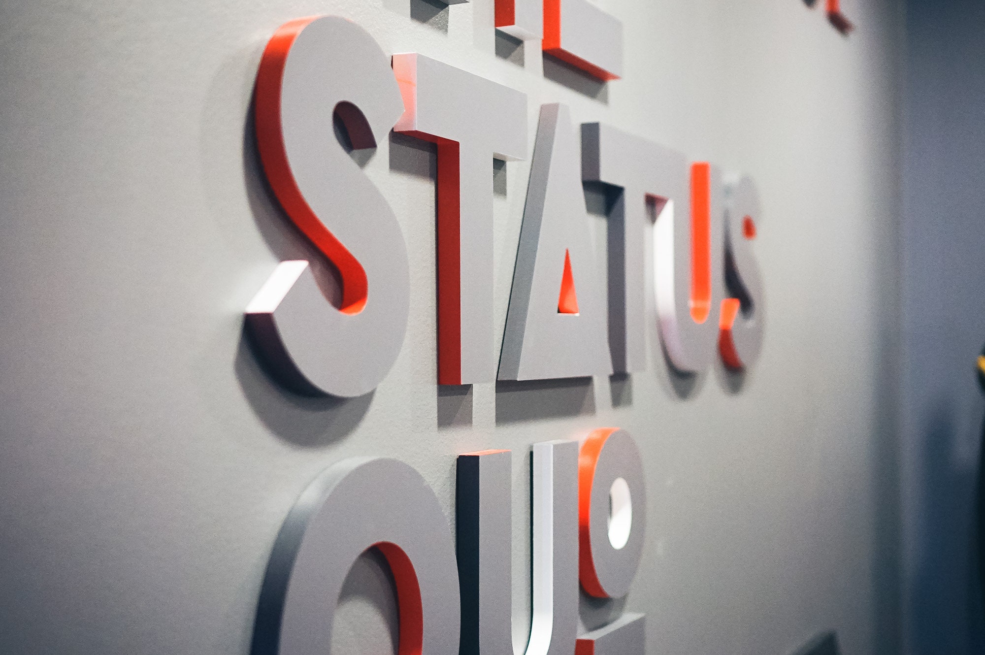 Reception Signage Office Lobby Sign , Custom 3D Sign, Silver Brushed ...