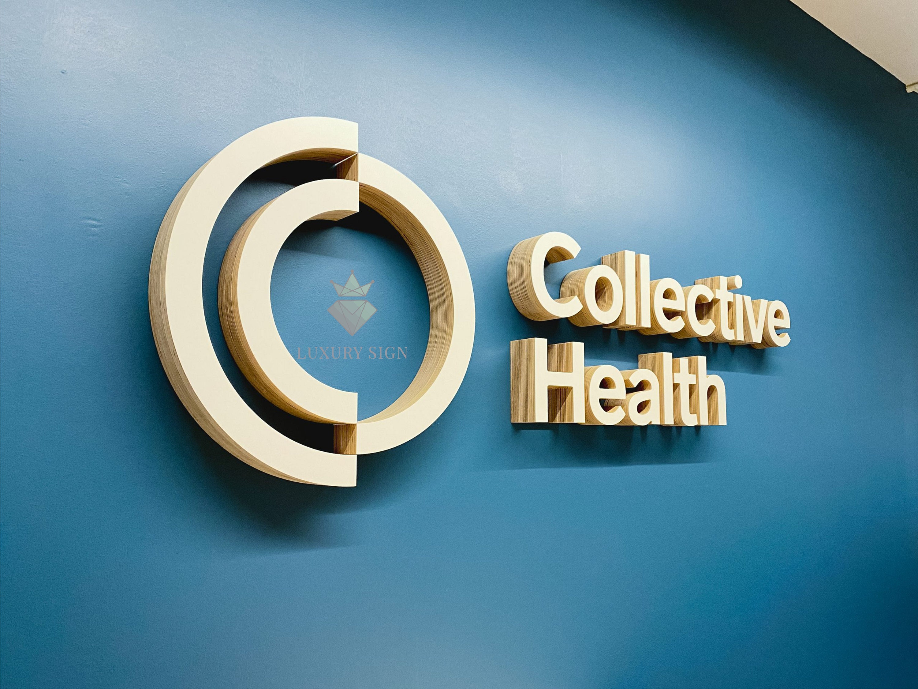 Reception Signage Office Lobby Sign , Custom 3D Sign, Silver Brushed ...