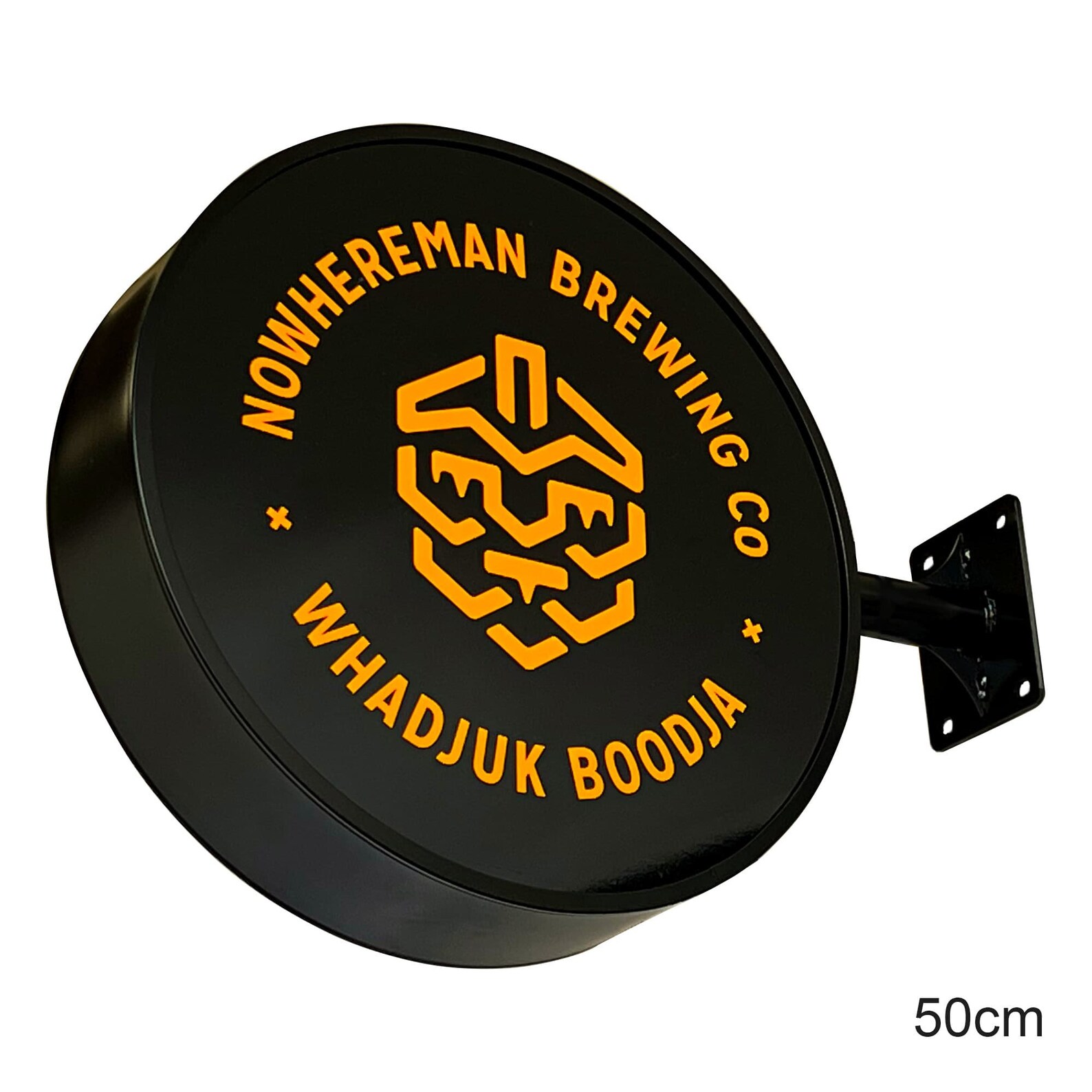 Custom Double Side Blade Round Shop Sign Wall Mounted Store Sign Custom ...