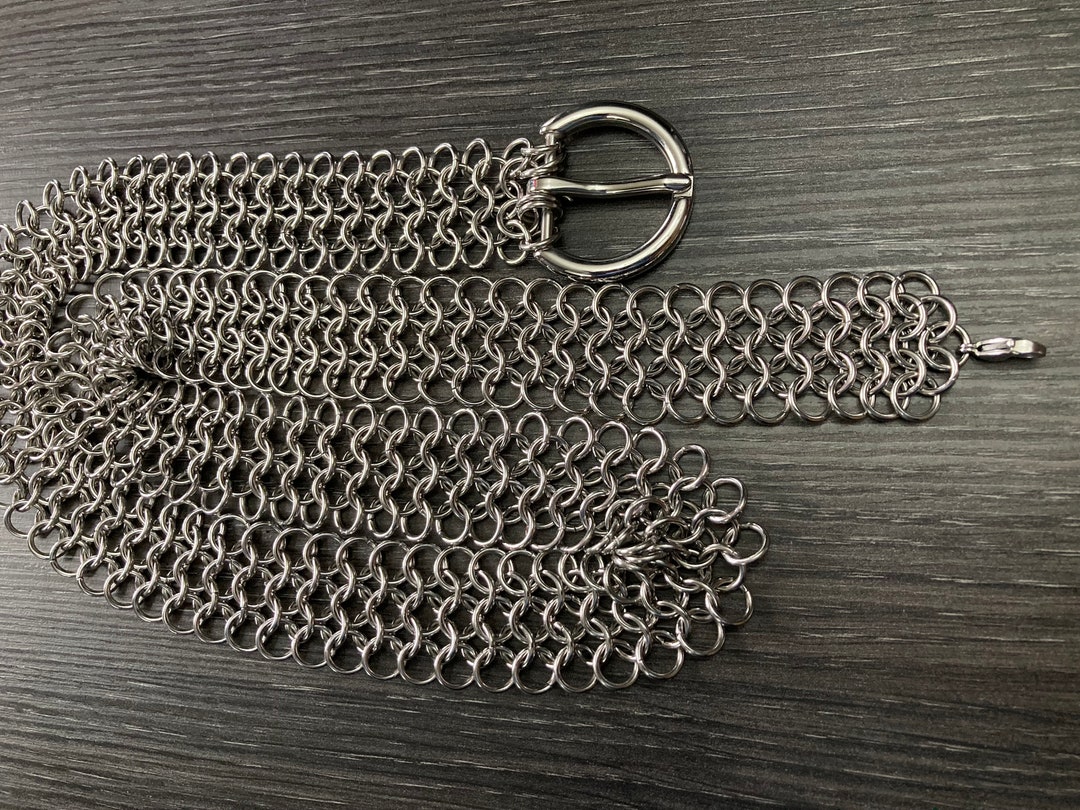 Sturdy, Shiny and Elegant Stainless Steel Chainmail Belt - Etsy
