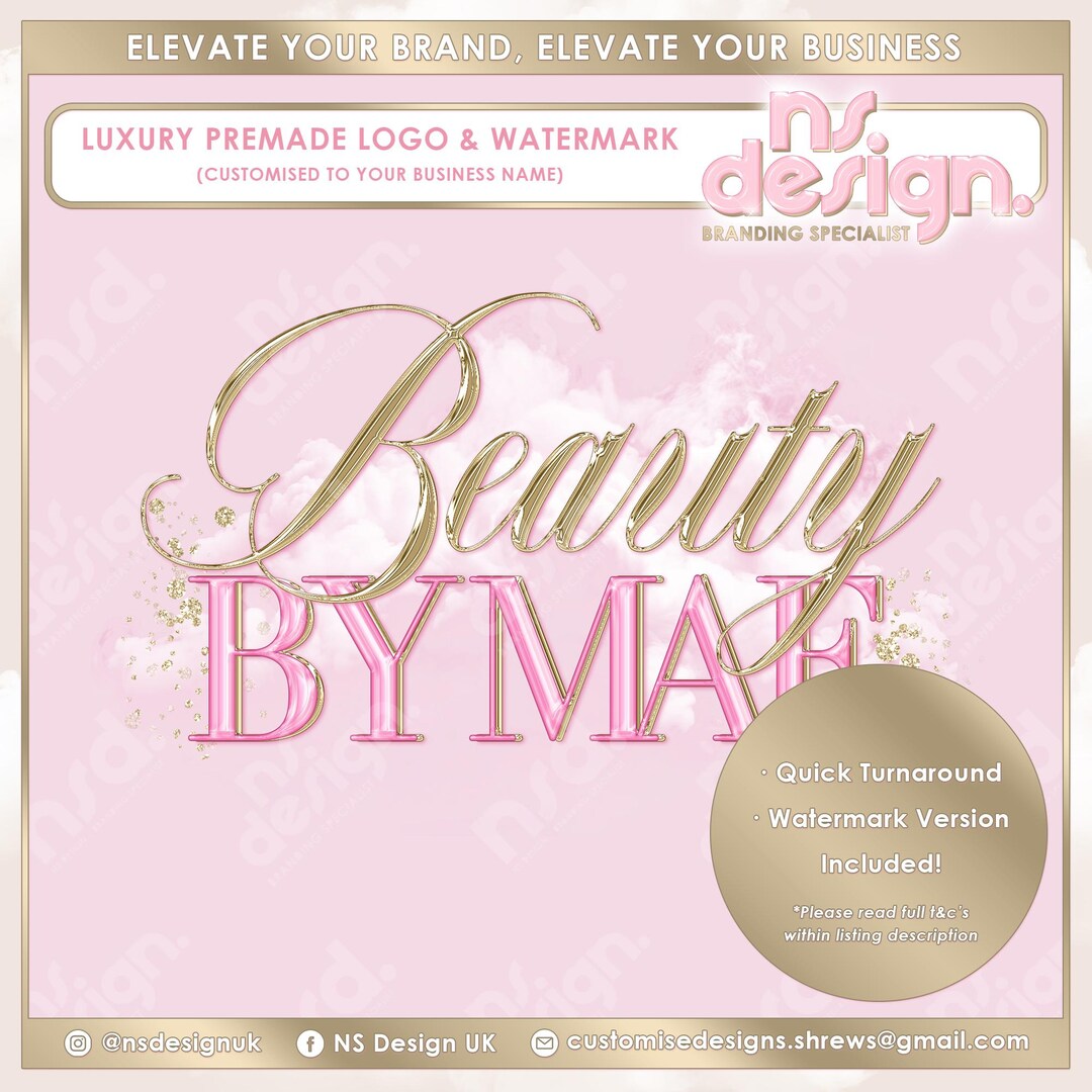 Beauty Industry Logo Design, Premade Logo Design, Beauty Branding ...