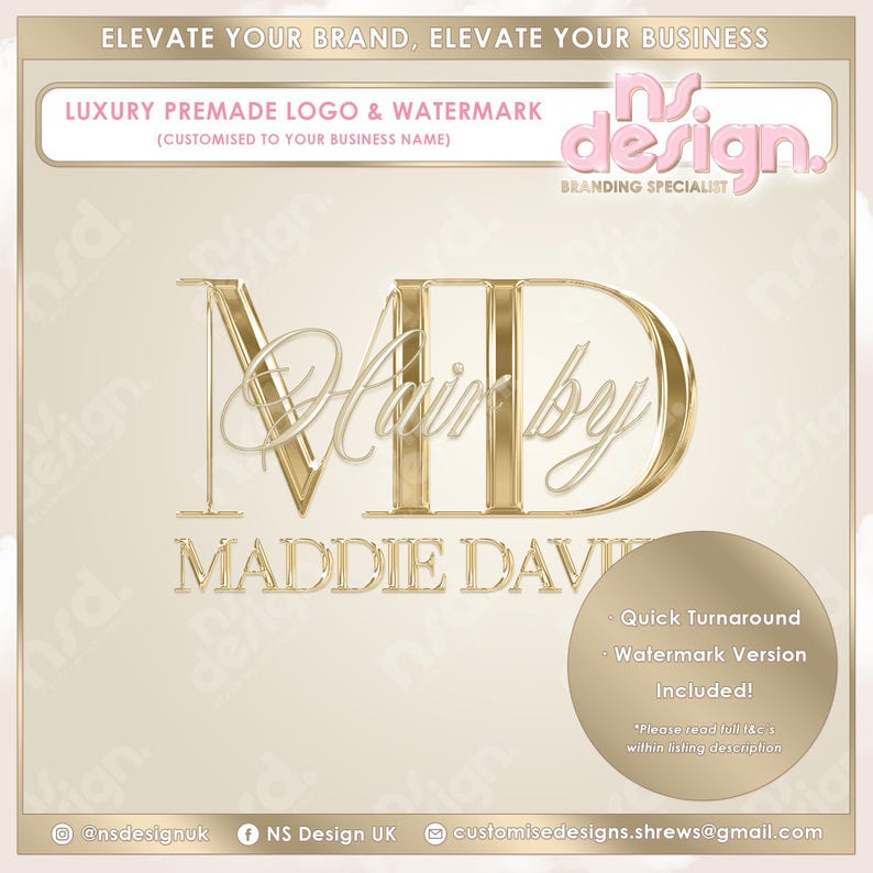 Beauty Industry Logo Design, Premade Logo Design, Beauty Branding ...