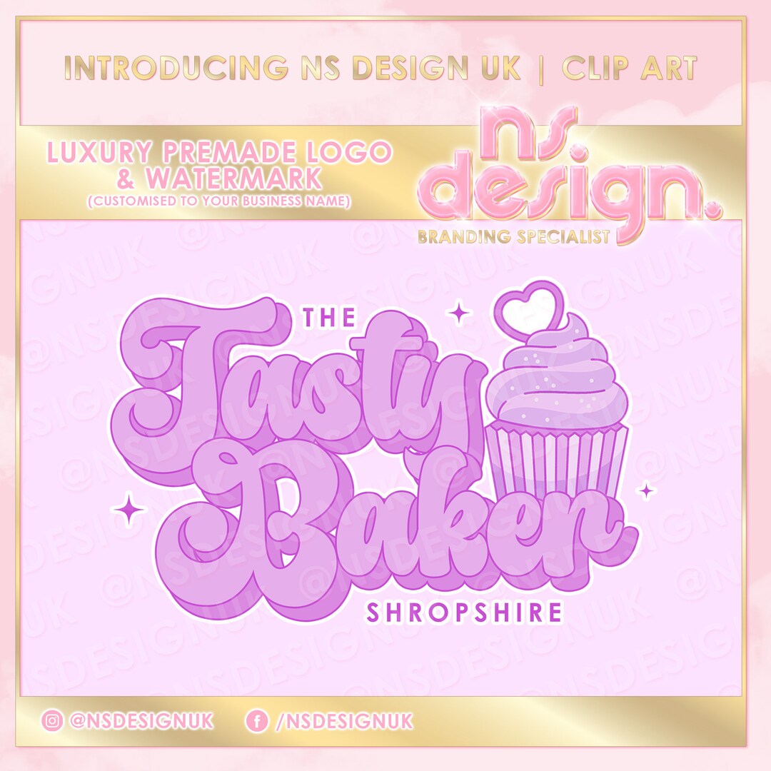 Baking Industry Logo Design, Premade Logo Design, Bakery Cake Branding ...