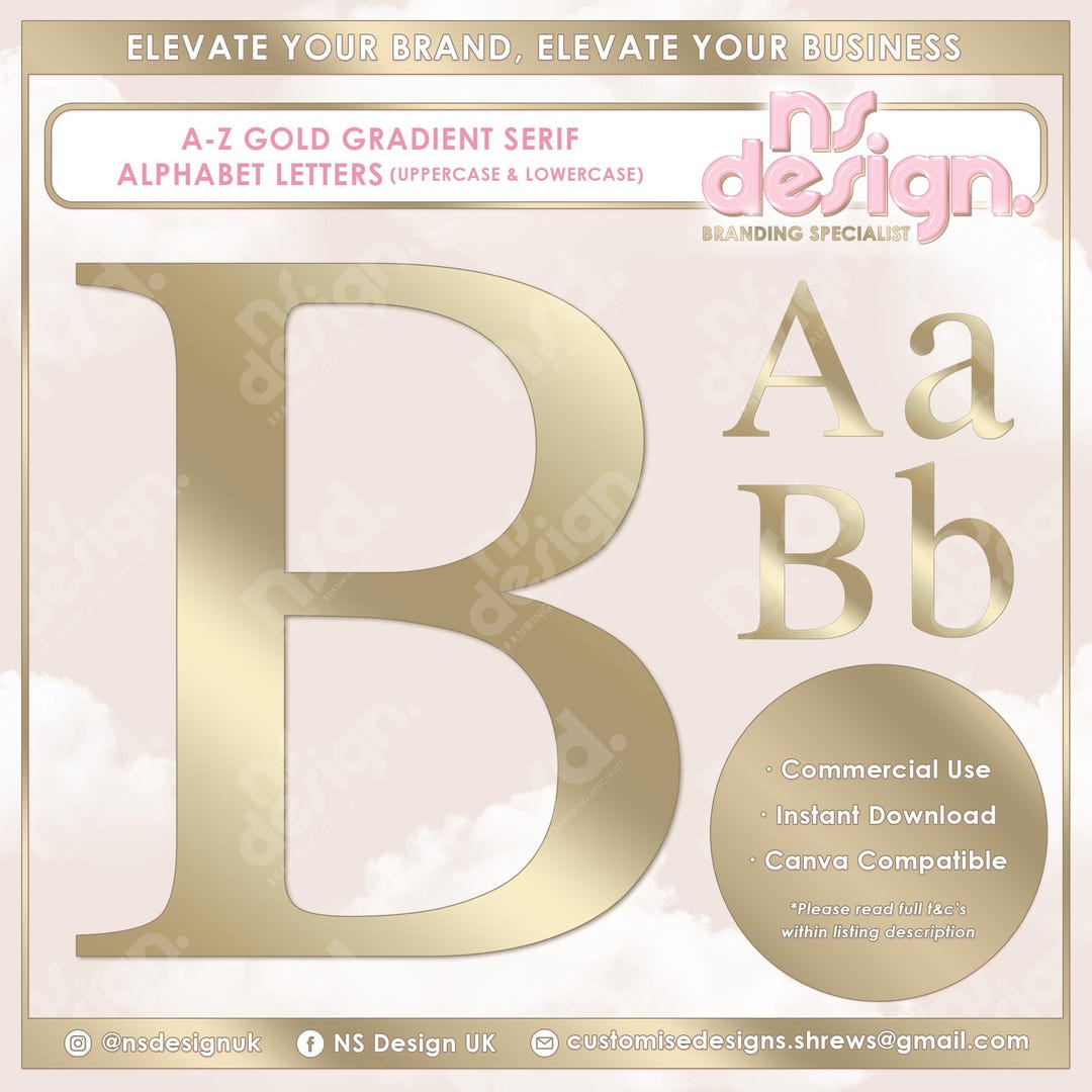 A-Z Gold Gradient Matte Letters, Gold Alphabet, Gradient Alphabet, PNG ...