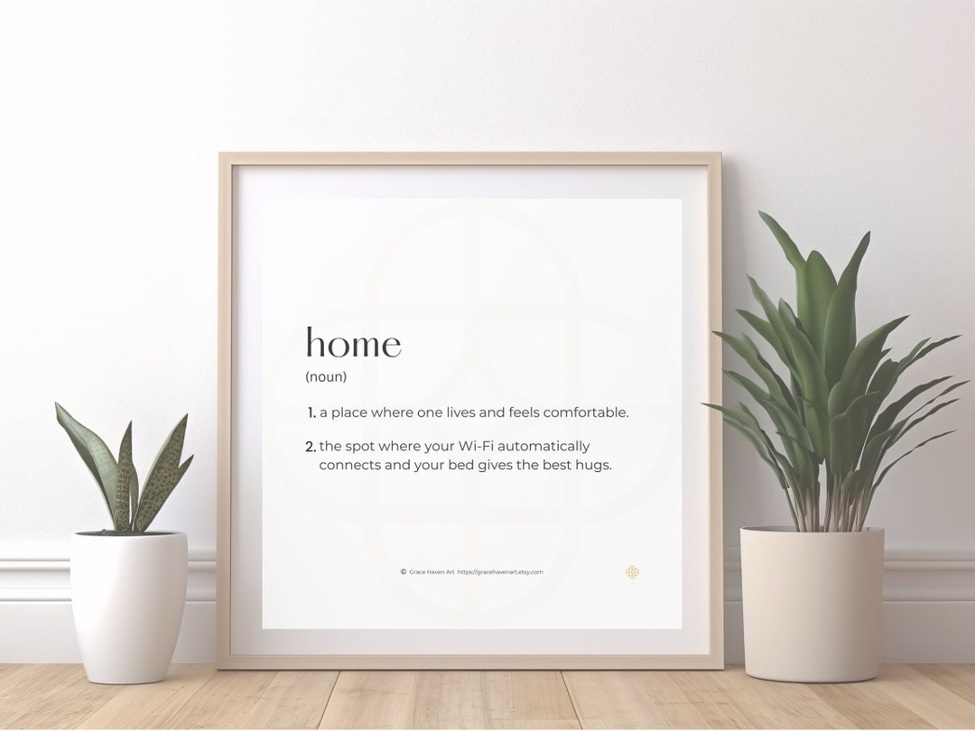 Housewarming Gift, Guest Room Art, Funny Definition Ironic Wall Art ...