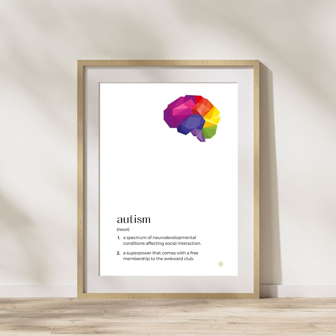 Autism Definition Art for Therapist Office, Neurodiverse Alternate ...