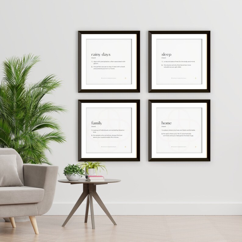 Housewarming Gift, Guest Room Art, Funny Definition Ironic Wall Art ...