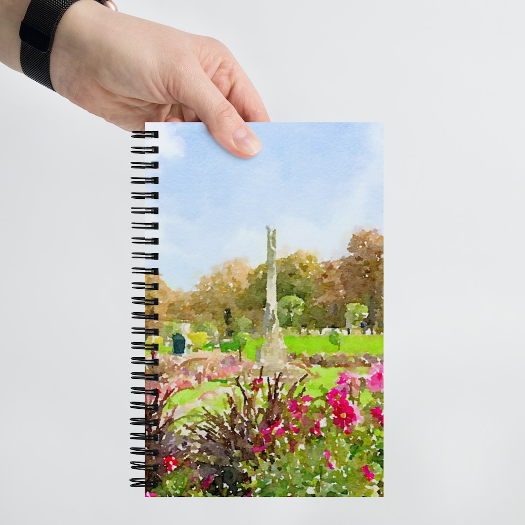 Jardin Du Luxembourg Watercolor Spiral Notebook - Garden Notebook ...