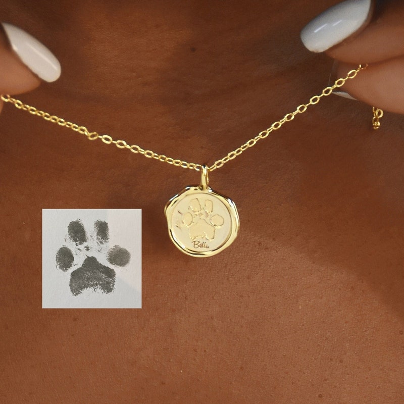 Dog Paw Necklace - Etsy