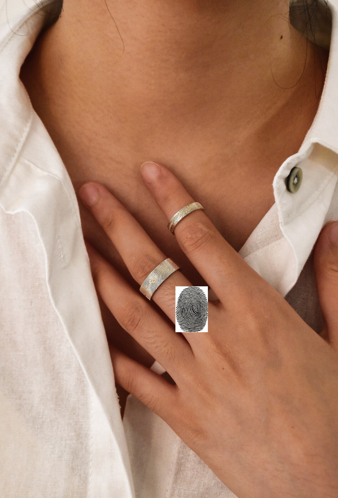 Actual Fingerprint Ring • Dog Nose Print Ring • Eternity Ring • Promise ...