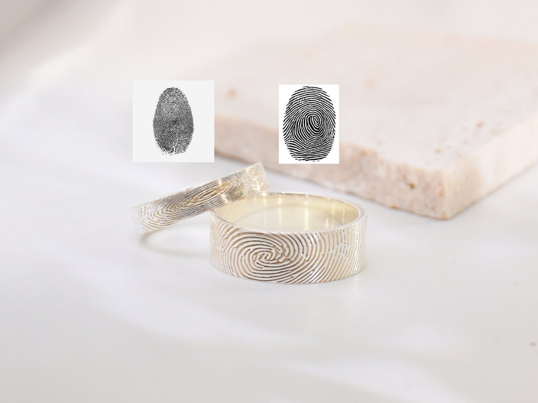 Actual Fingerprint Ring • Dog Nose Print Ring • Eternity Ring • Promise ...