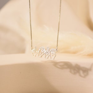 Personalized ASL Necklace,sign Language Necklace,personalized Name ...