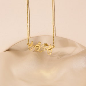 Personalized ASL Necklace,sign Language Necklace,personalized Name ...