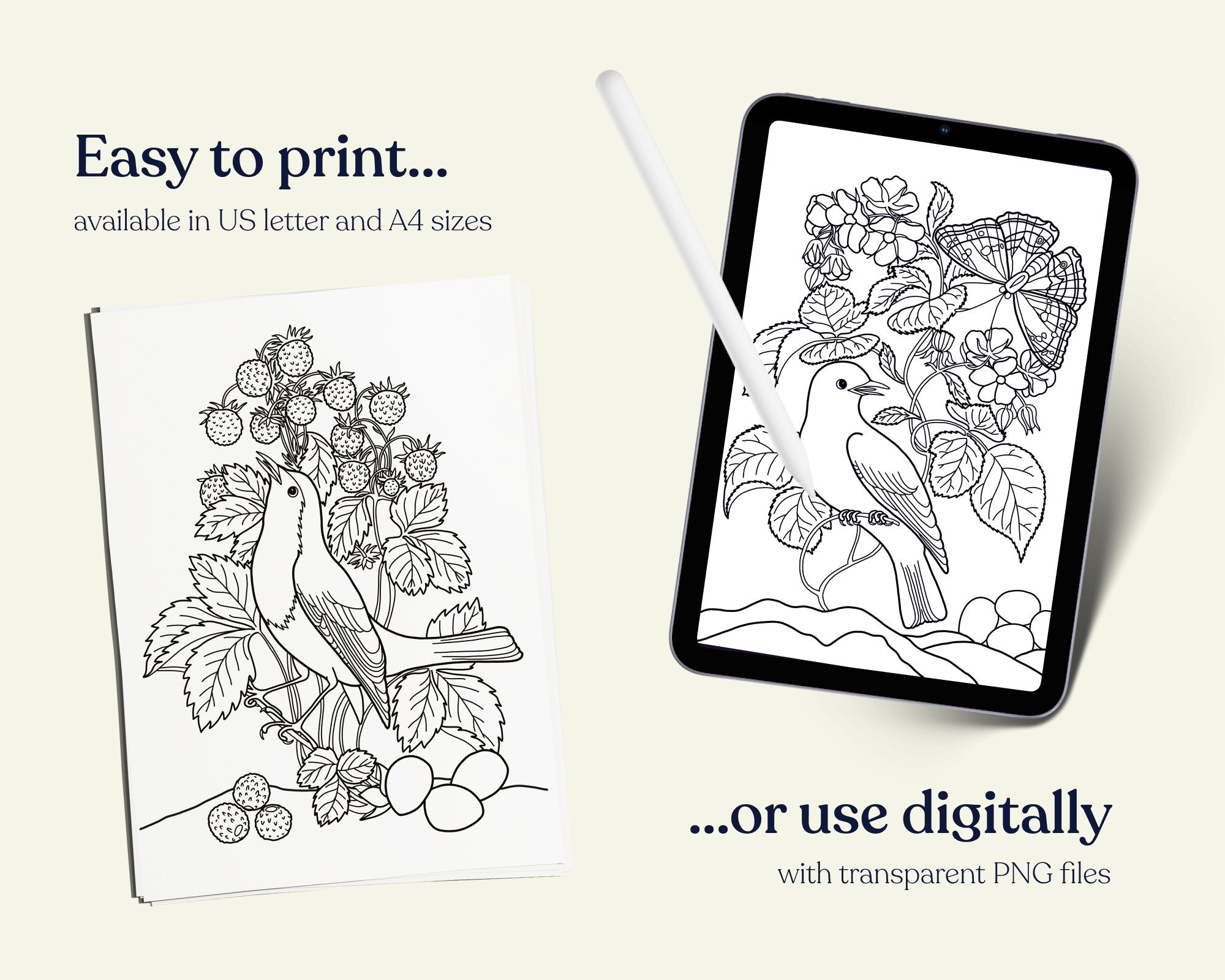 Digital Coloring Page Procreate Coloring Page Printable - Etsy UK