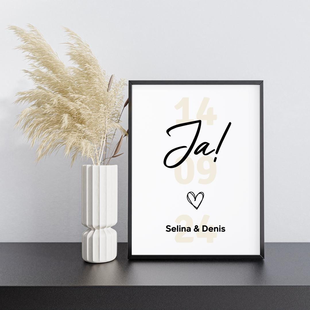 Personalized Poster With Names and Date | Personalized Wedding Picture ...