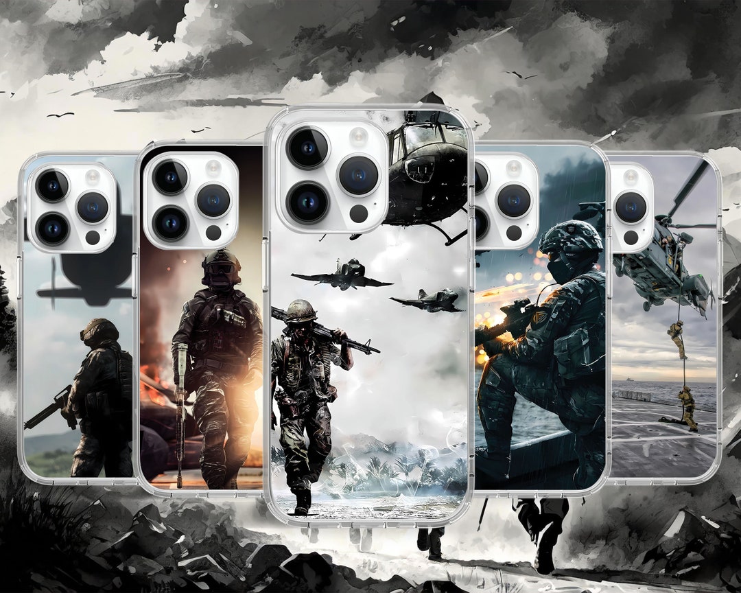 Army Soldier Military Aircraft Air Force Phone Case for iPhone 16 15 14 ...