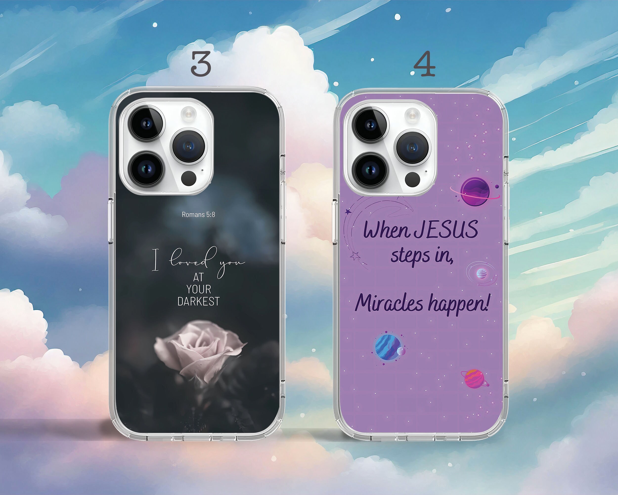 Bible Verse Quote Christian Phone Case for iPhone 15 14 Pro Max 13 12 ...