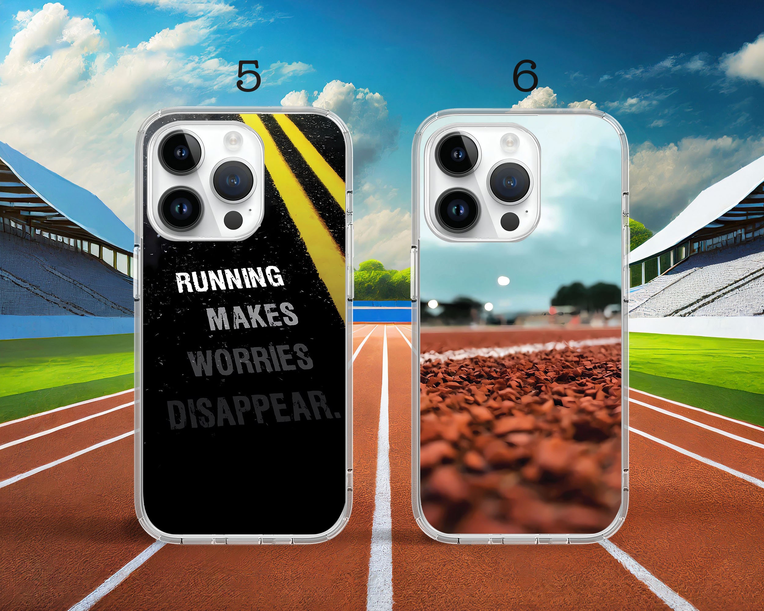 Running Marathon Athletics Sports Phone Case for iPhone Air 17 16 15 14 ...
