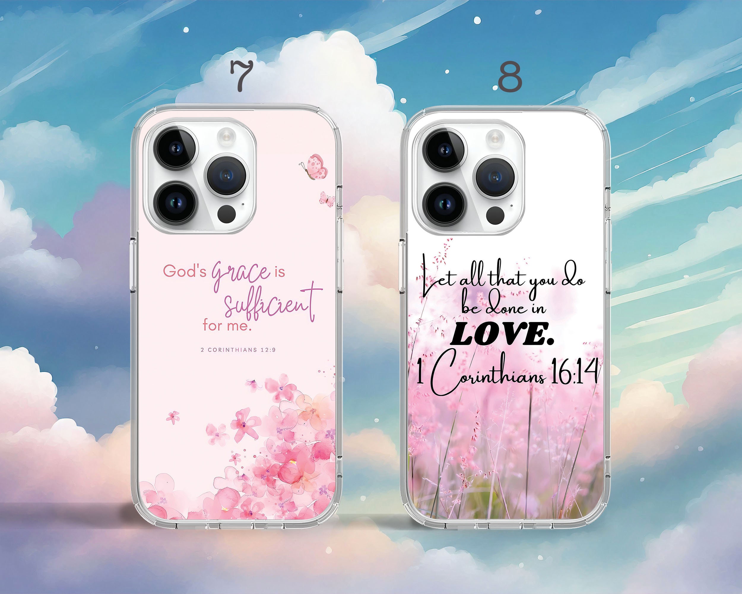 Bible Verse Quote Christian Phone Case for iPhone Air 17 16 15 14 Pro ...
